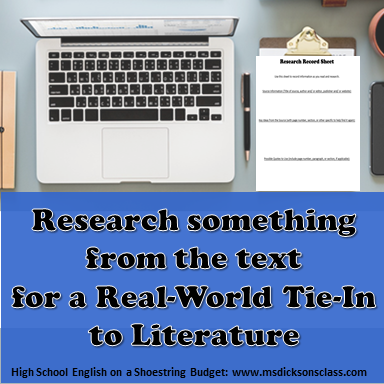 Increase Engagement with Real-World Activity Tie-Ins for Literature ...